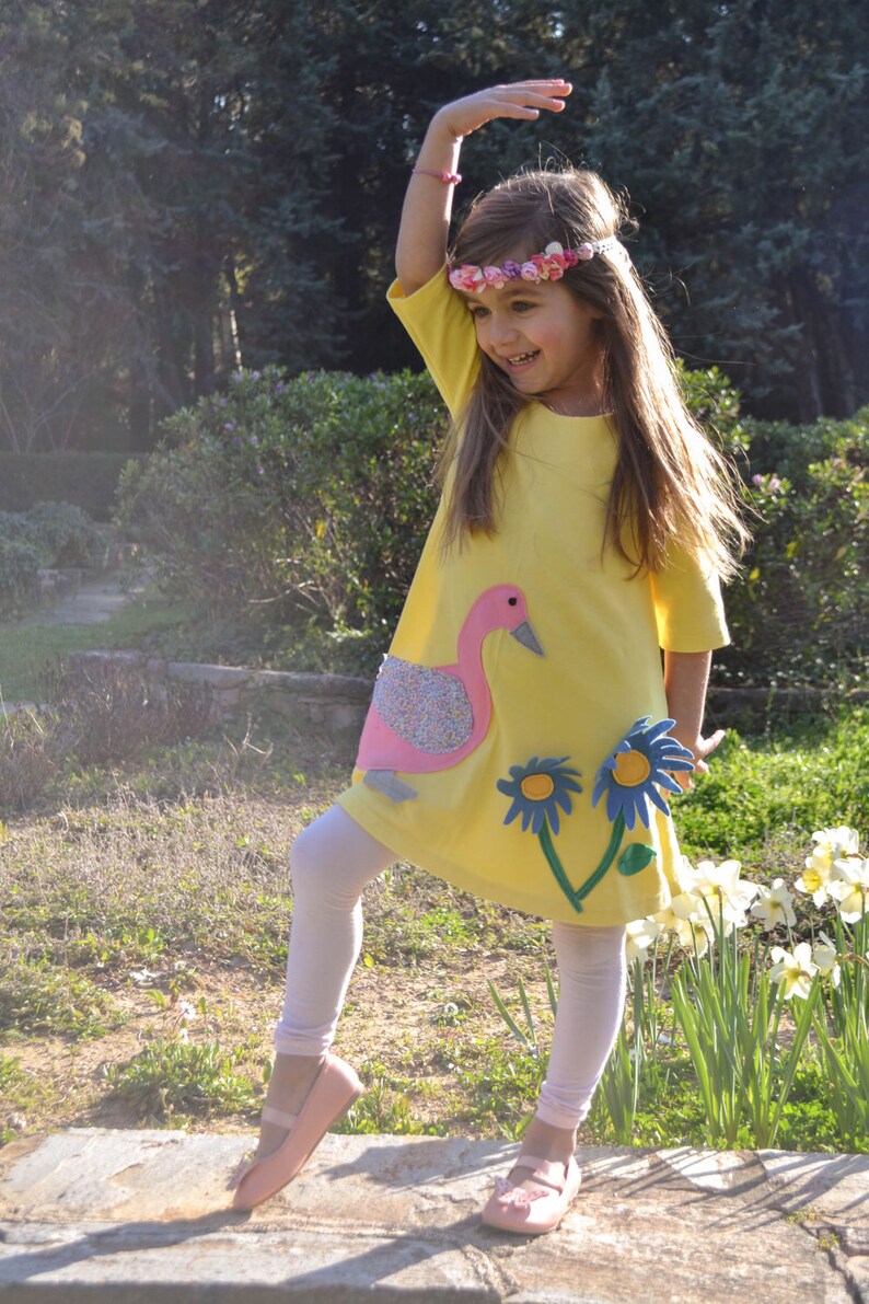 Little Duck Dress Easter Dress Yellow Dress Pastel Colors - Etsy