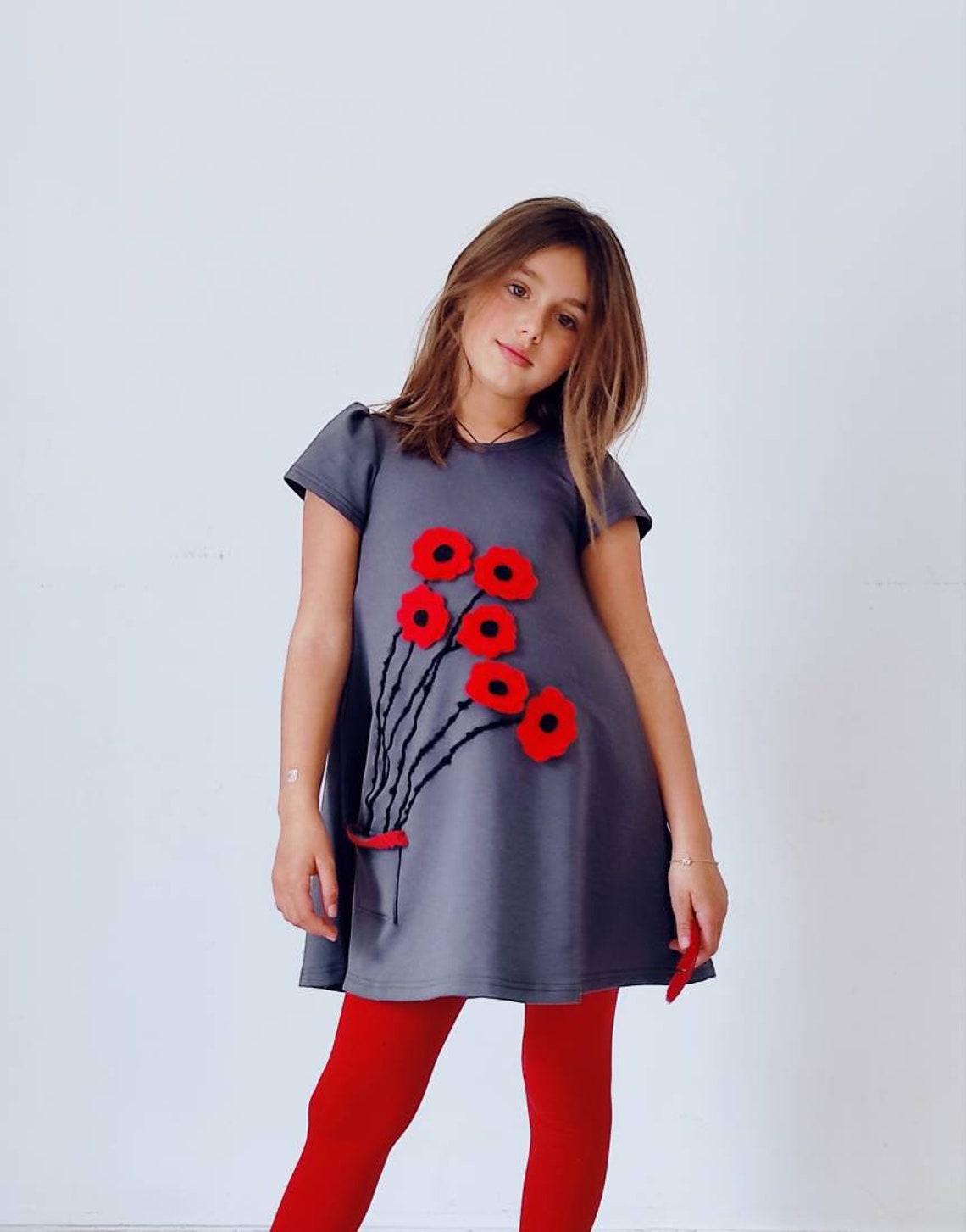 Red Poppies Dress Spring Dress Poppies Dress Blossom Dress - Etsy
