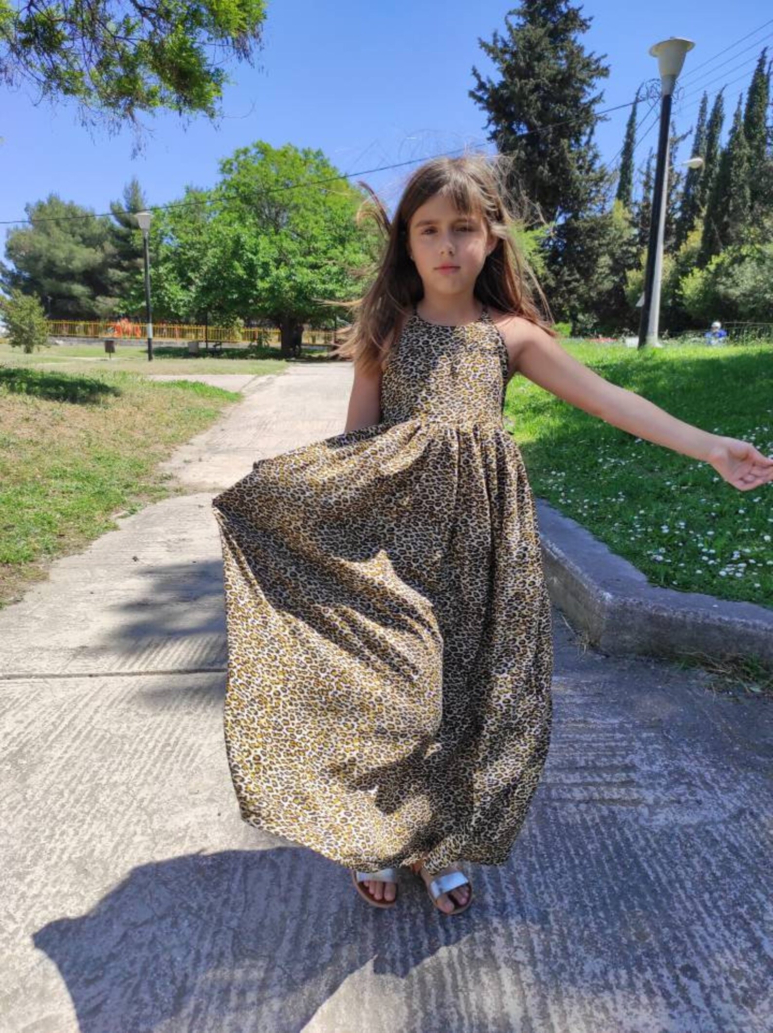 Leopard Print Dress Leopard Maxi Dress Leopard Girls Dress Animal Print ...