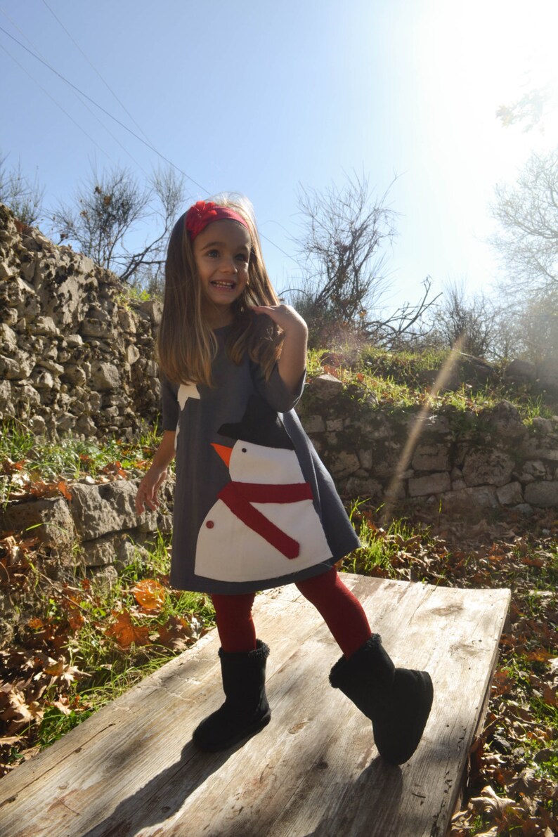 Snowman Dress Christmas Gift Winter Outfit Snowman | Etsy