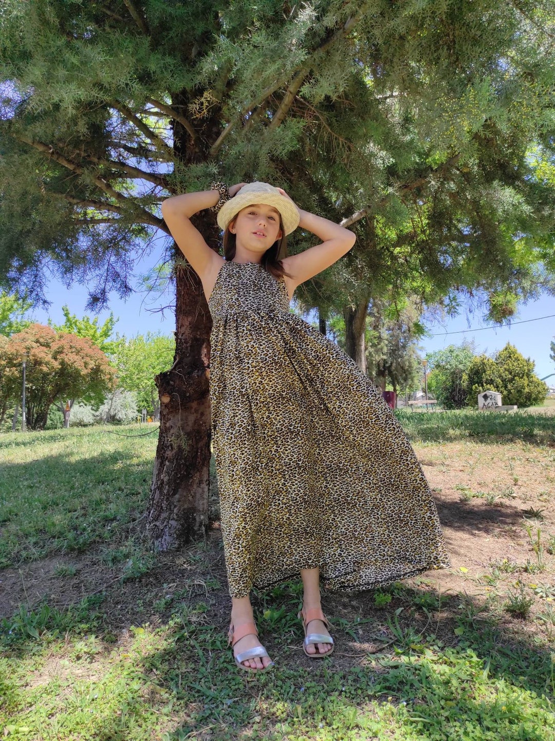 Leopard Print Dress Leopard Maxi Dress Leopard Girls Dress Animal Print ...