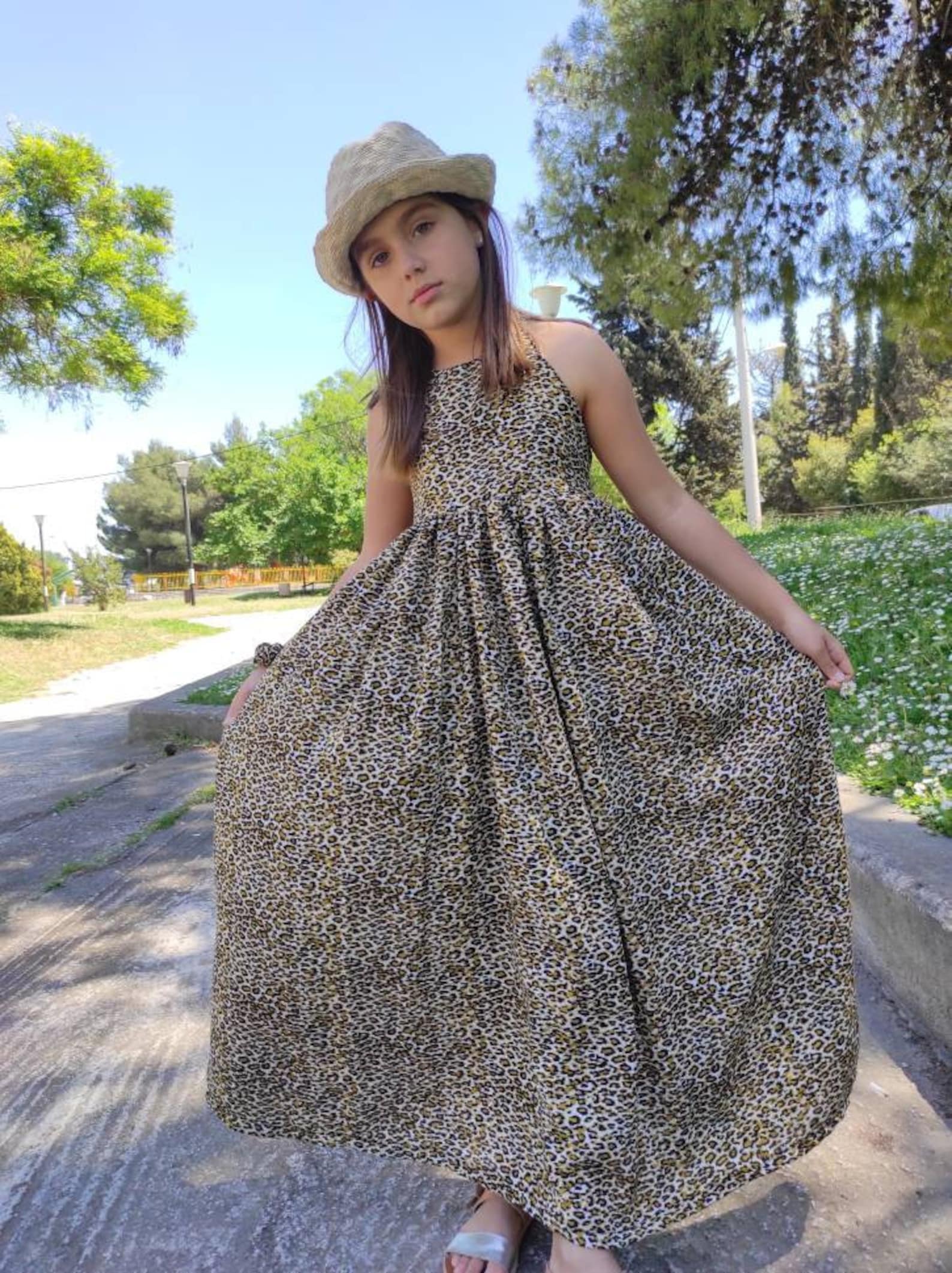 Leopard Print Dress Leopard Maxi Dress Leopard Girls Dress Animal Print ...