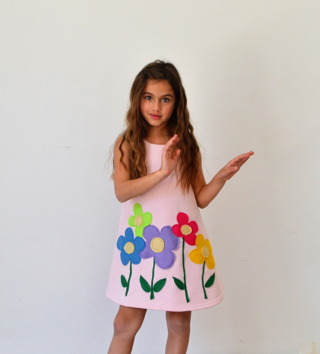 Flower Dress Spring Dress Blossom Dress Pink Dress Spring Outfit Easter ...