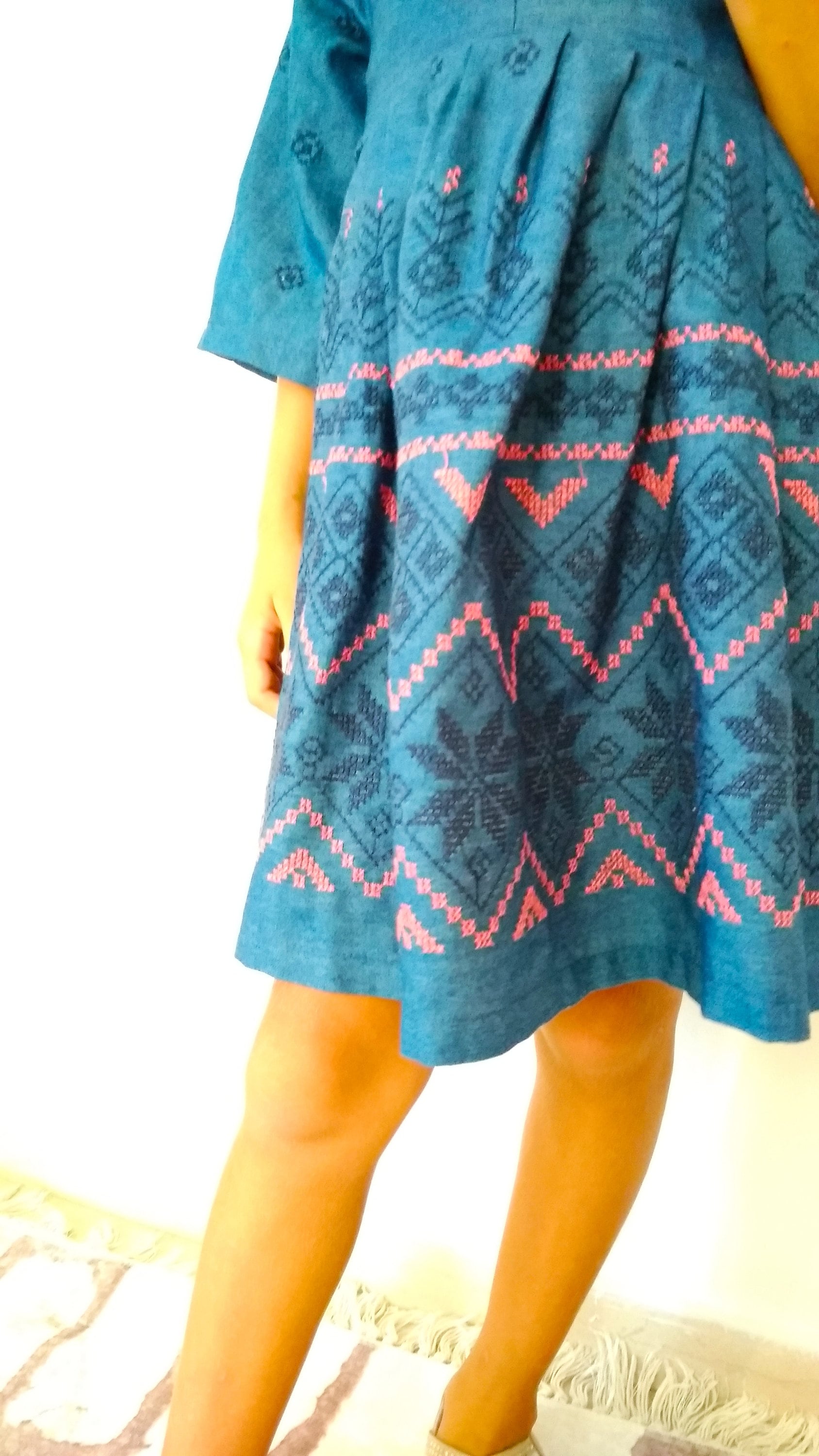 Embroidered Denim Dress, Sunday Dress, Denim Dress, Fall Clothes, Back ...