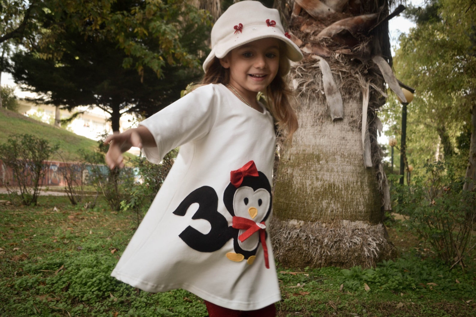 Penguin Dress Applique Penguins Girl's Dress Birthday Christmas Gift ...