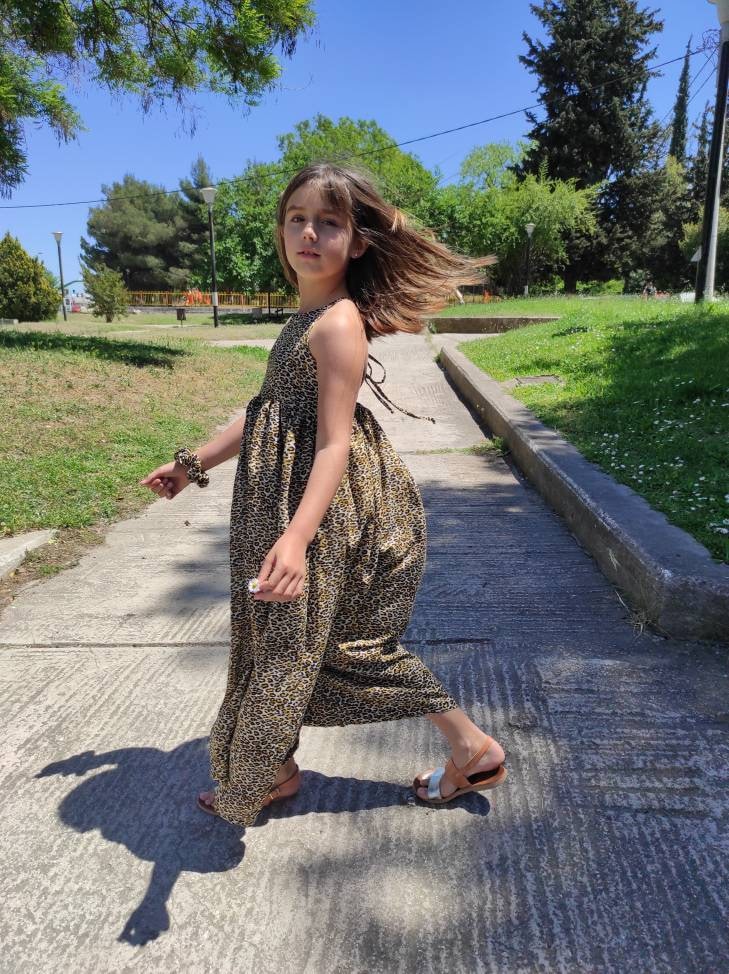 Leopard Print Dress Leopard Maxi Dress Leopard Girls Dress Animal Print ...