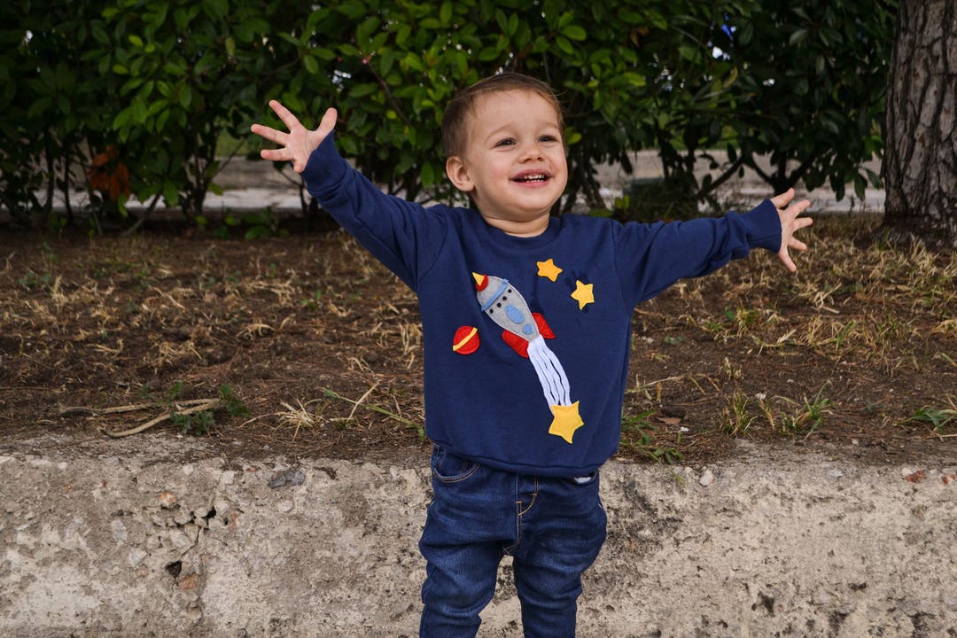 Personilized Custom Rocket Sweatshirt Rocket Applique Spacecraft ...