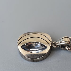 Finnish Silver & Rock Crystal Necklace Pendant by Finnfeelings - Etsy UK