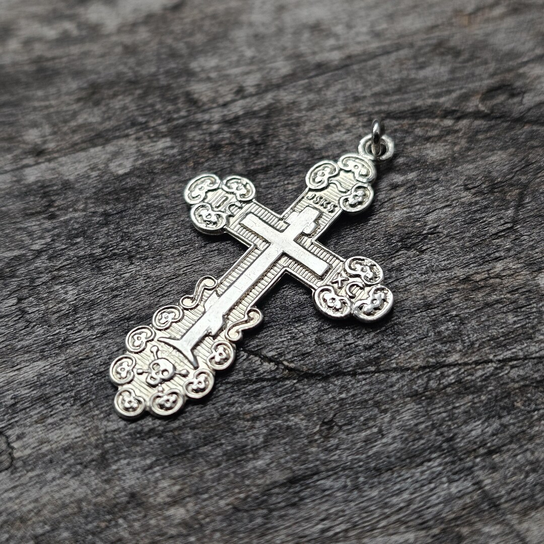 Vintage Finnish Orthodox Silver Cross Necklace Pendant - Etsy
