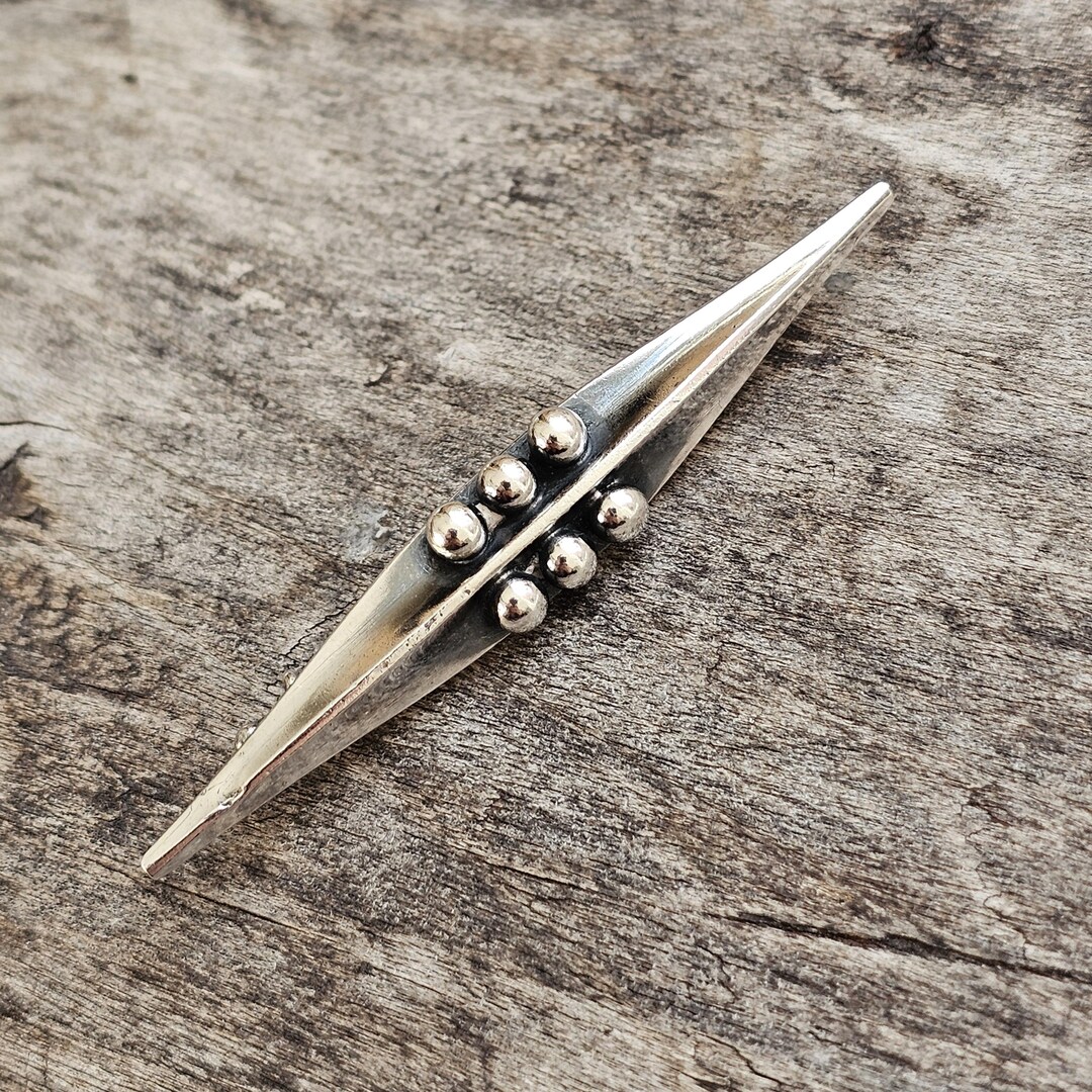 Finnish 1960s Modernist Silver Vintage Bar Brooch by Kalevala Koru 1960 ...