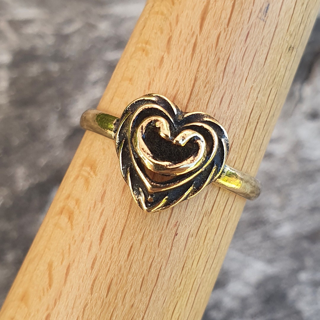 Finnish Kalevala Koru Home of the Heart Bronze Ring Talon Sydän - Etsy