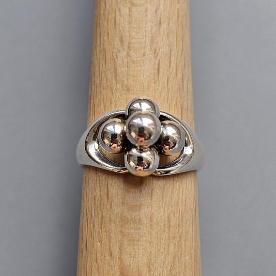 1960s Modernist Finnish Sterling Silver Balls Ring by… - Gem