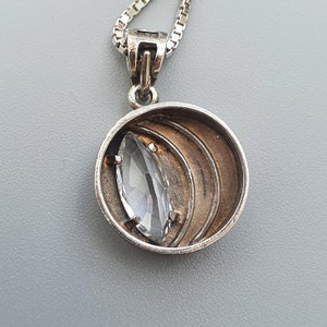 Finnish Silver & Rock Crystal Necklace Pendant by Finnfeelings - Etsy UK