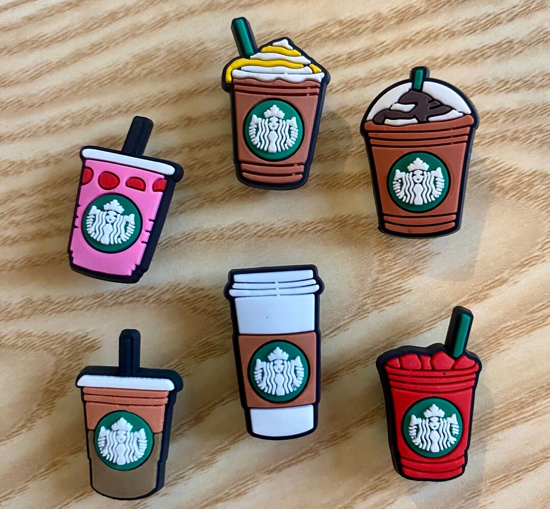 Starbucks Coffee Iced Latte Frappe Crocs Charms Shoe Jibbitz Croc Clog ...
