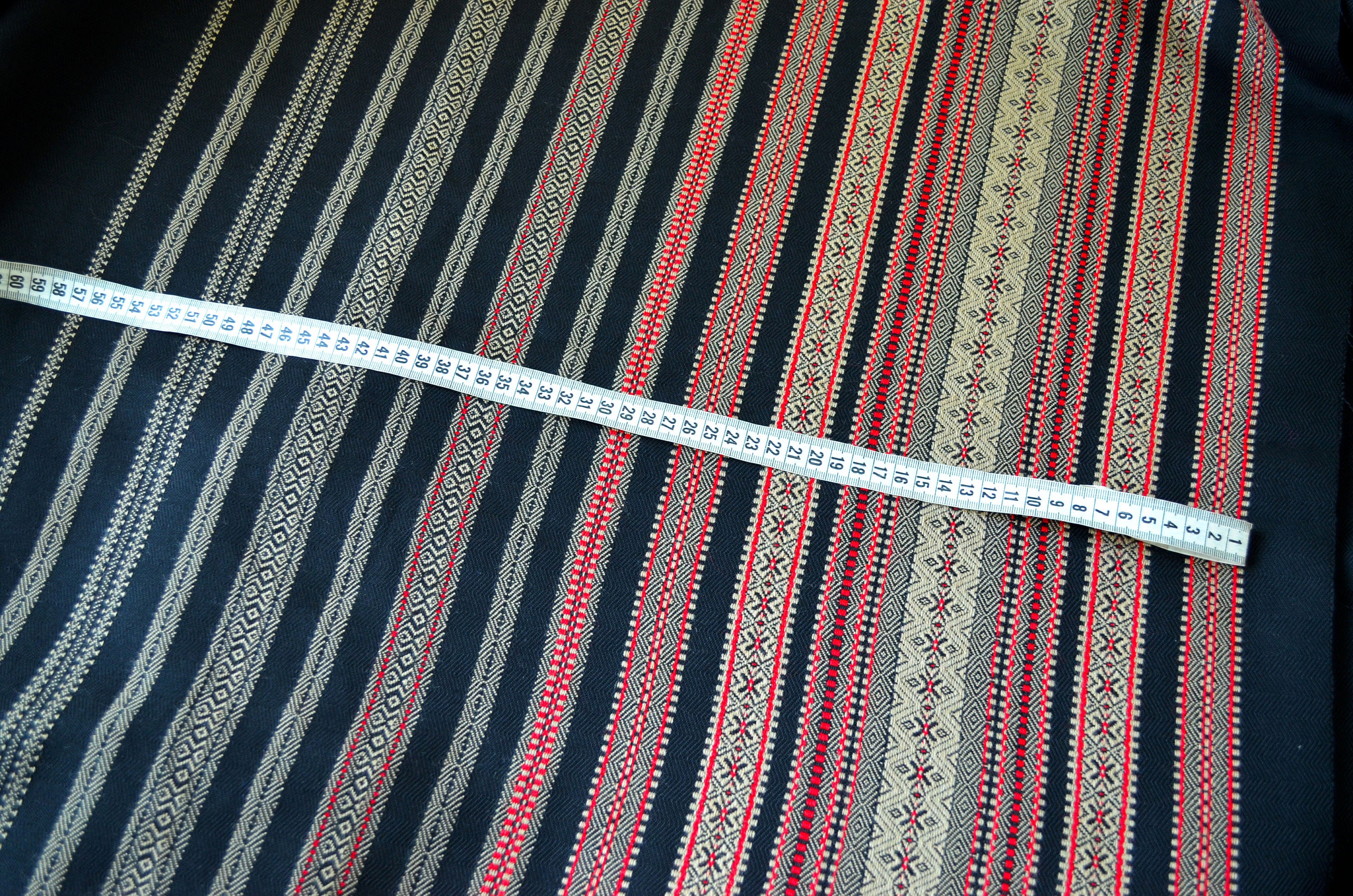 Black Red Beige Ukrainian Ethnic Fabric Folkloric Style Boho | Etsy