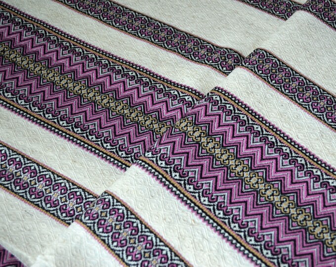 Red White Gold Ethnic Trim Jacquard Ribbon Trim Woven Border Embroidery ...