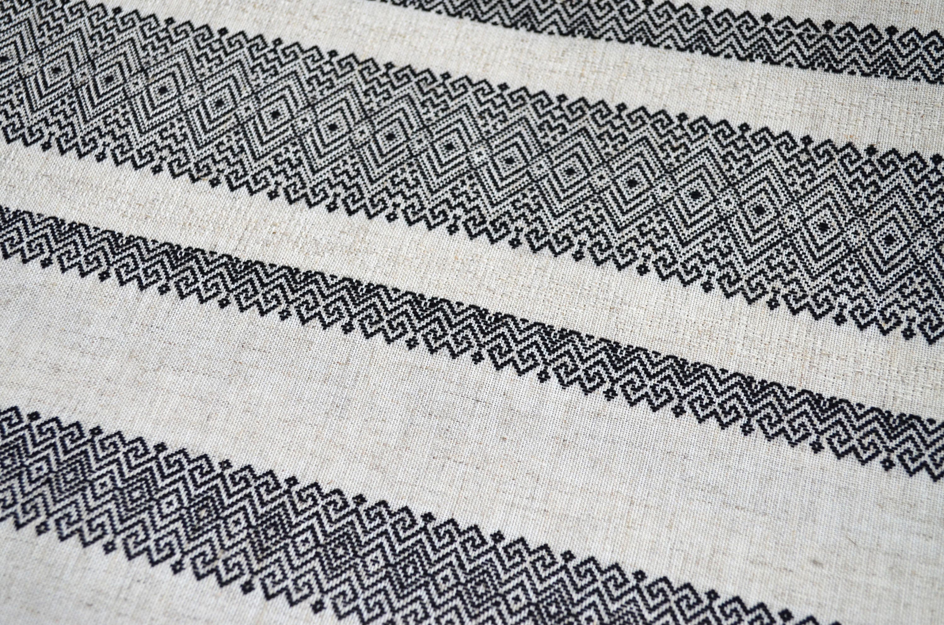 Ukrainian Ethnic Fabric Natural White Gray Black Folkloric - Etsy