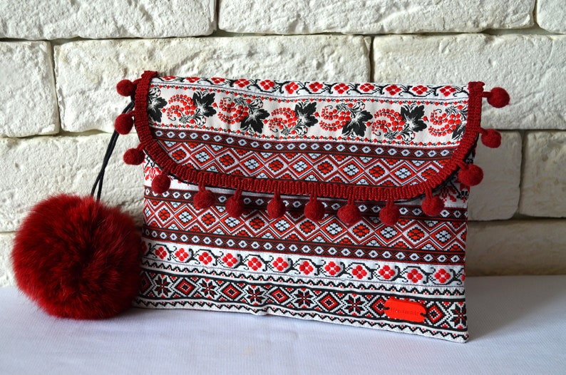 Jacquard Ribbon Trim Black Red Embroidery Trim by the Yard Ukrainian ...