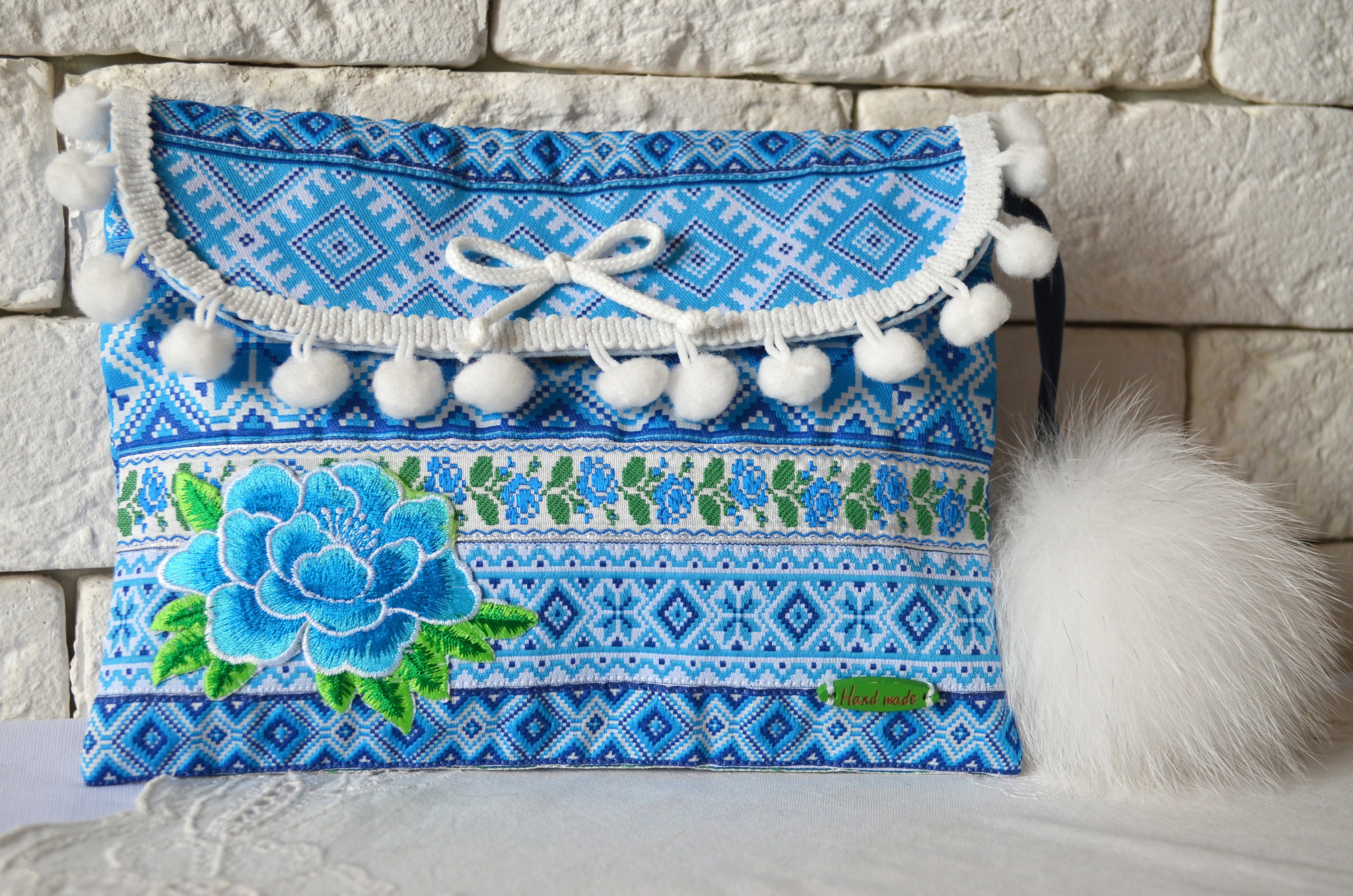 Blue Ethnic Trim, Jacquard Ribbon Trim, Woven Border, Embroidery Trim ...
