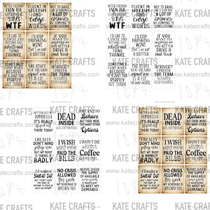 SNARKY Quotes, Digital JUNK Journal Printable, Journal Ephemera, Junk ...