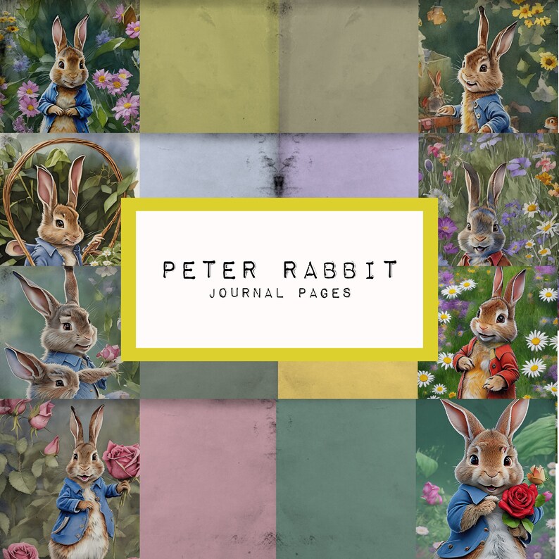 PETER RABBIT 8 Journal Pages Digital Download Junk Journal - Etsy