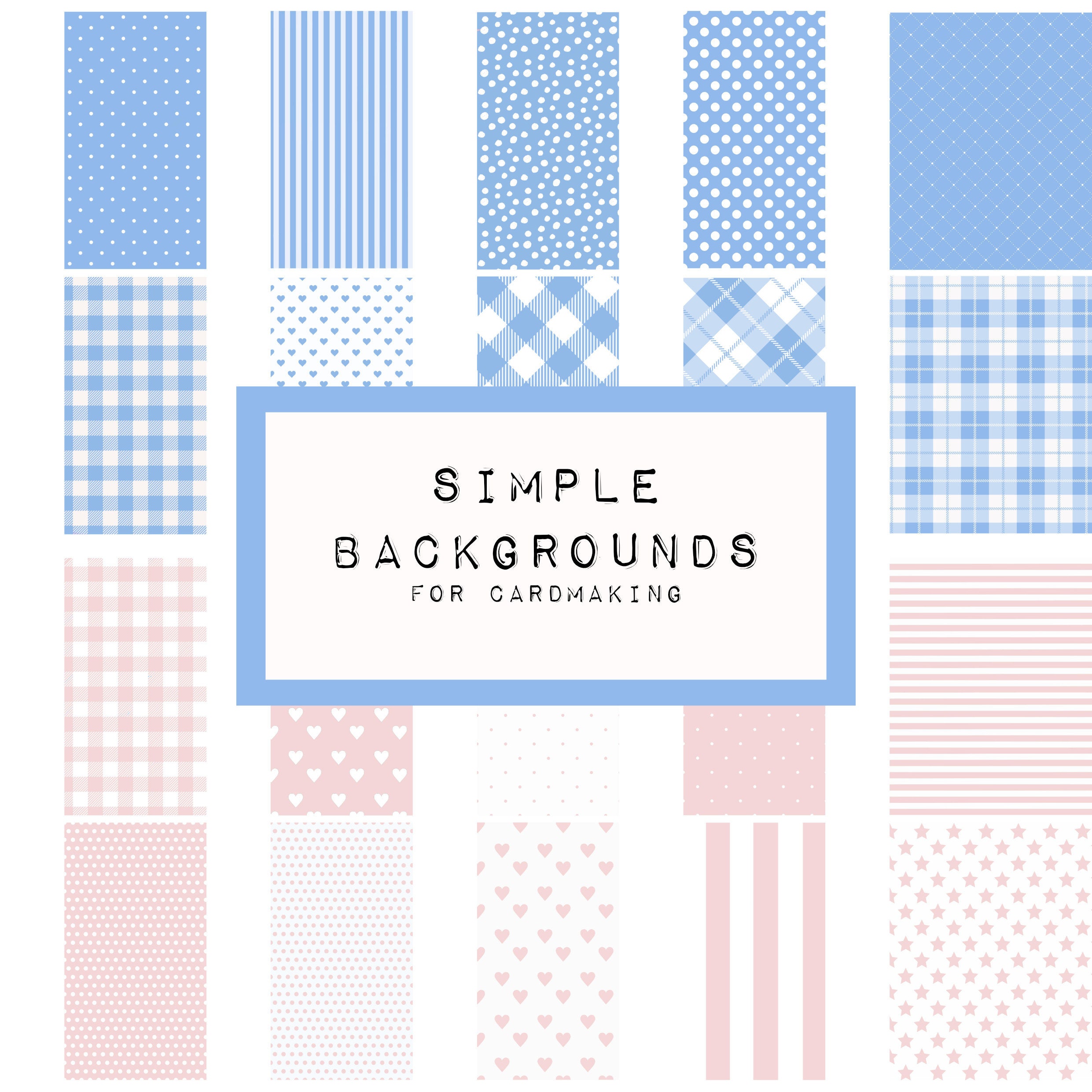 SIMPLE BACKGROUNDS for Card Making and Paper Crafting, Digital ...