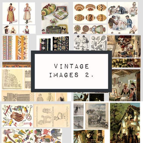 VINTAGE IMAGES 2. Digital JUNK Journal Printable Journal - Etsy