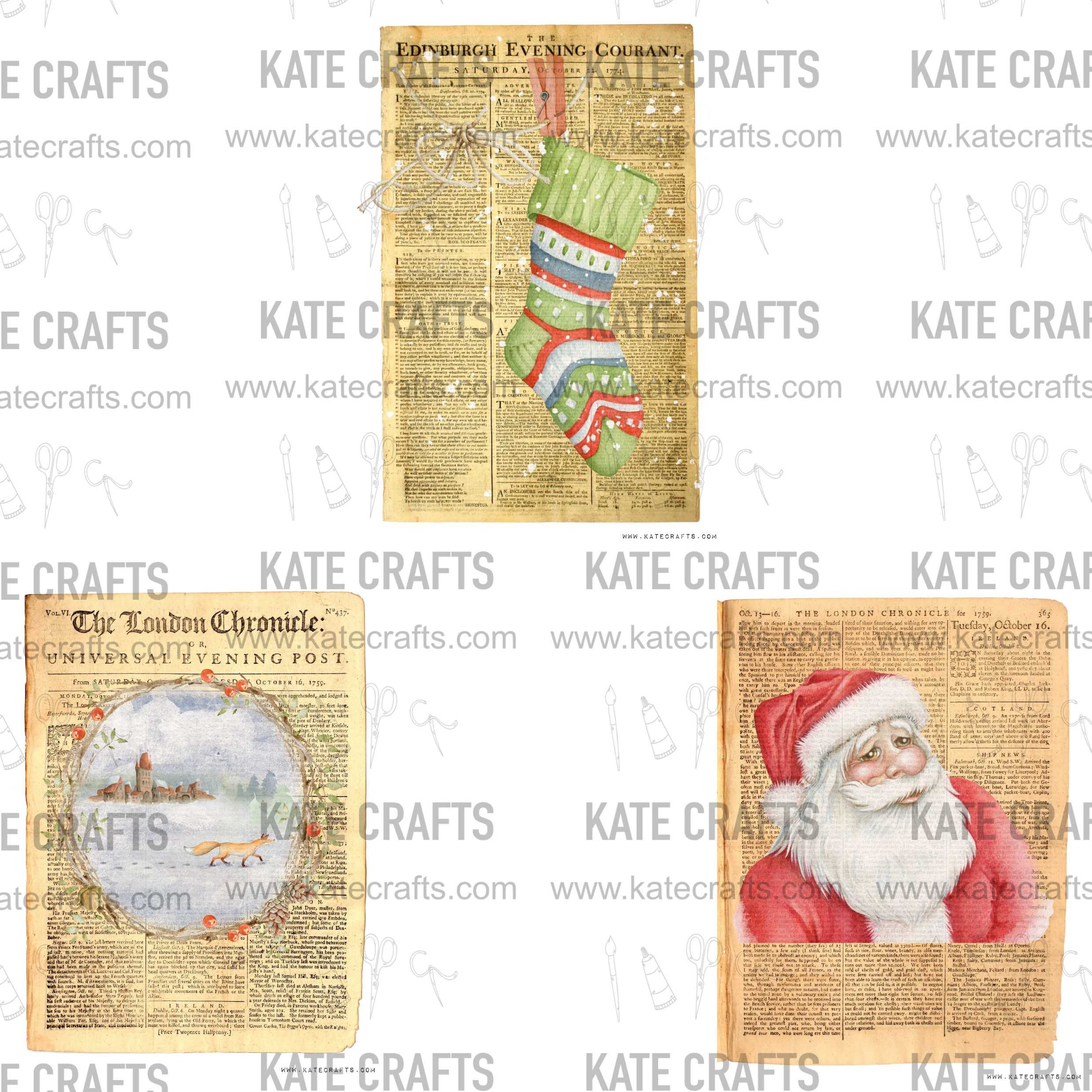 MAGIC WINTER Newspaper Pages, Digital Download, Christmas Printable ...