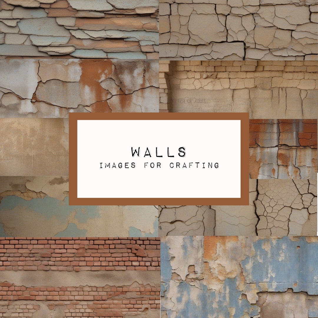 WALLS 10 AI Images for Paper Crafting, Wall, Old Wall, Crackle Wall ...