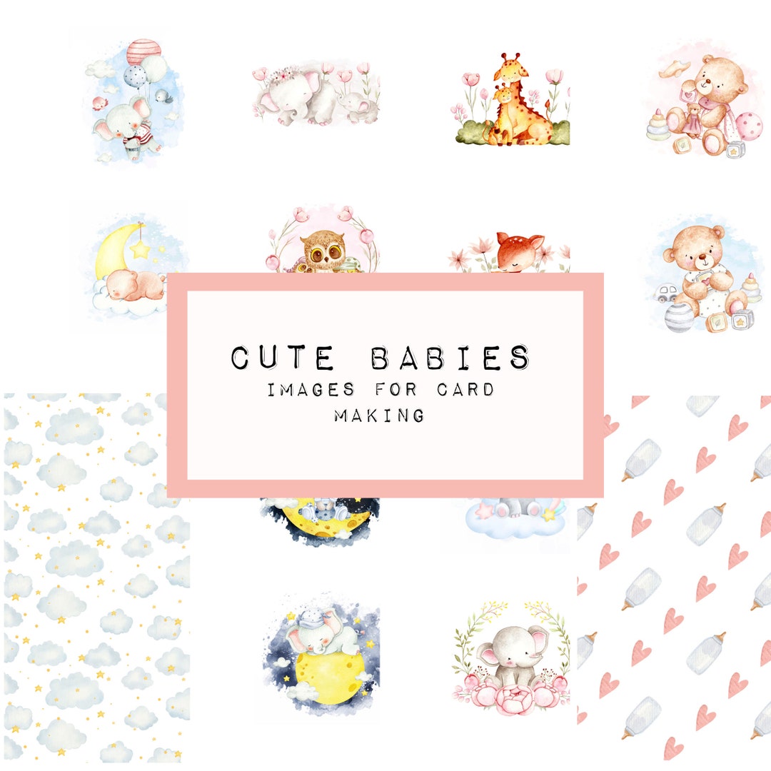 CUTE BABIES - Images for Card Making and Paper Crafting, Digital ...