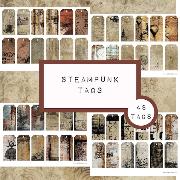 Steampunk Tags - Etsy