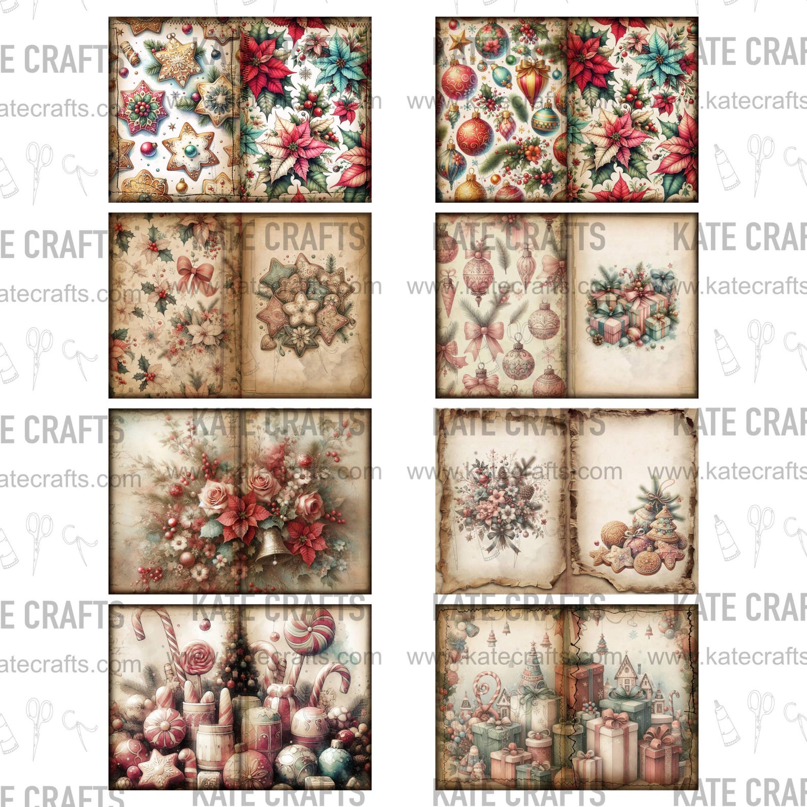 BEAUTIFUL CHRISTMAS, 16 Pages, Digital Download, Christmas Junk Journal ...