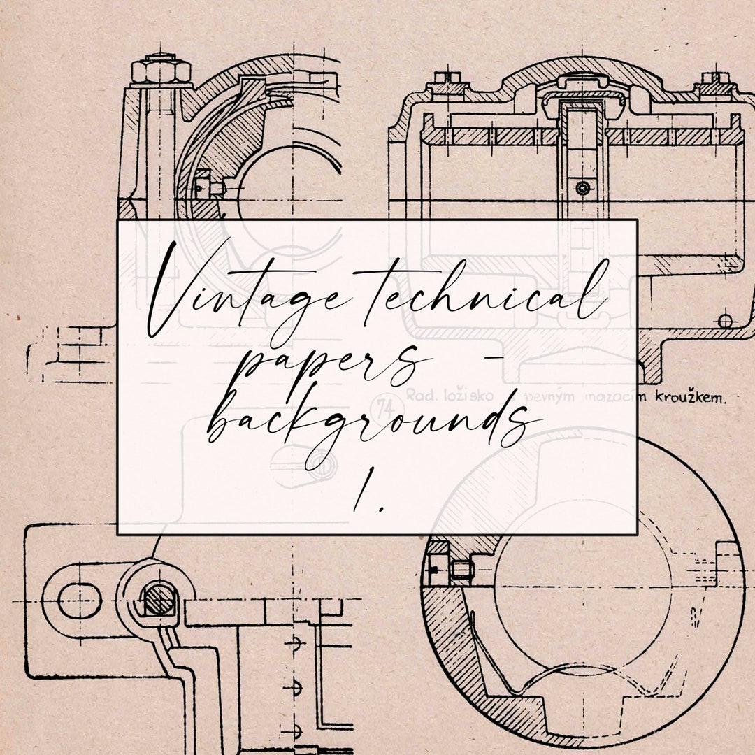 Vintage Technical Papers - 10 Sheets Digital JUNK Journal Printable ...