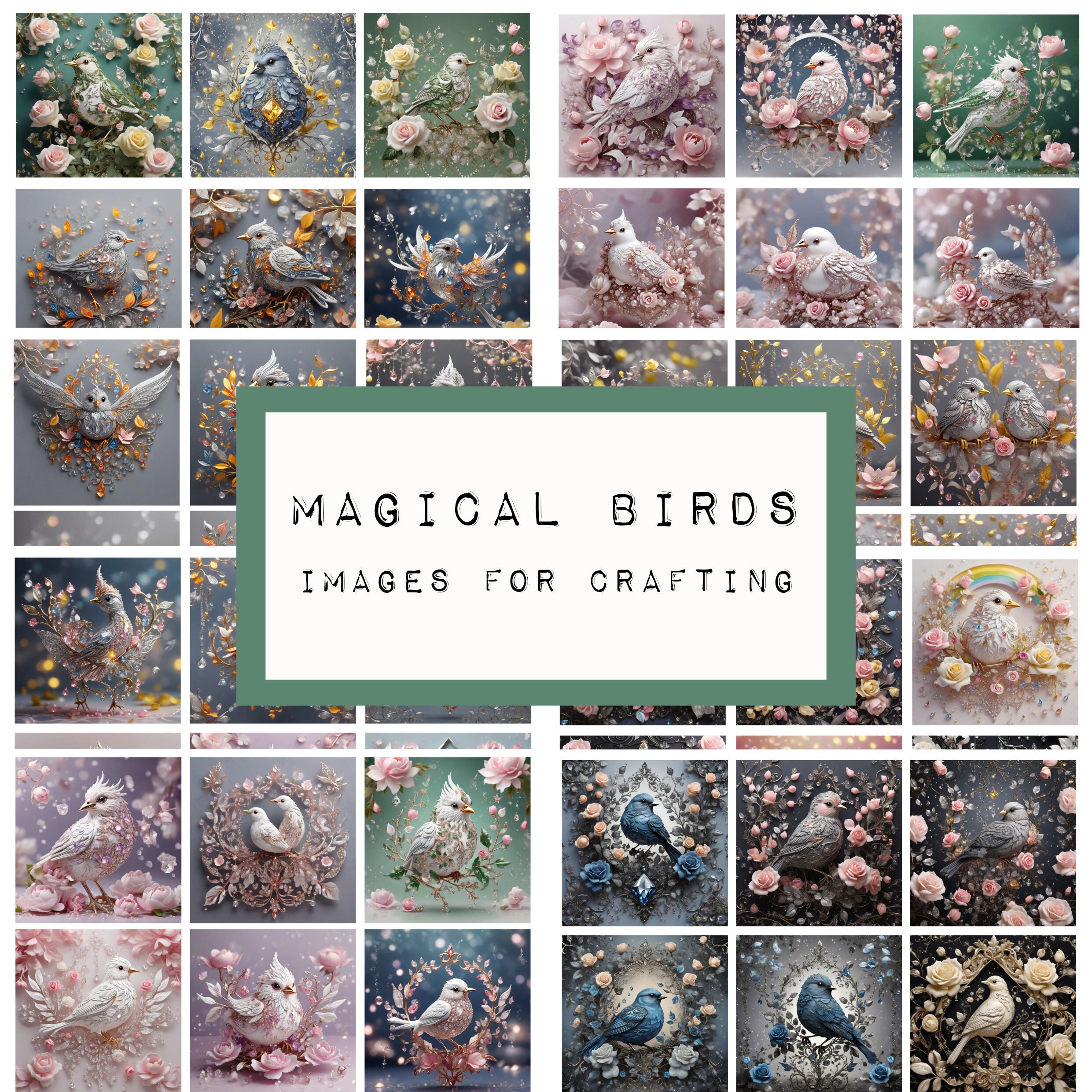 MAGICAL BIRDS AI Images for Paper Crafting, Magic, Magical Bird, Birds ...