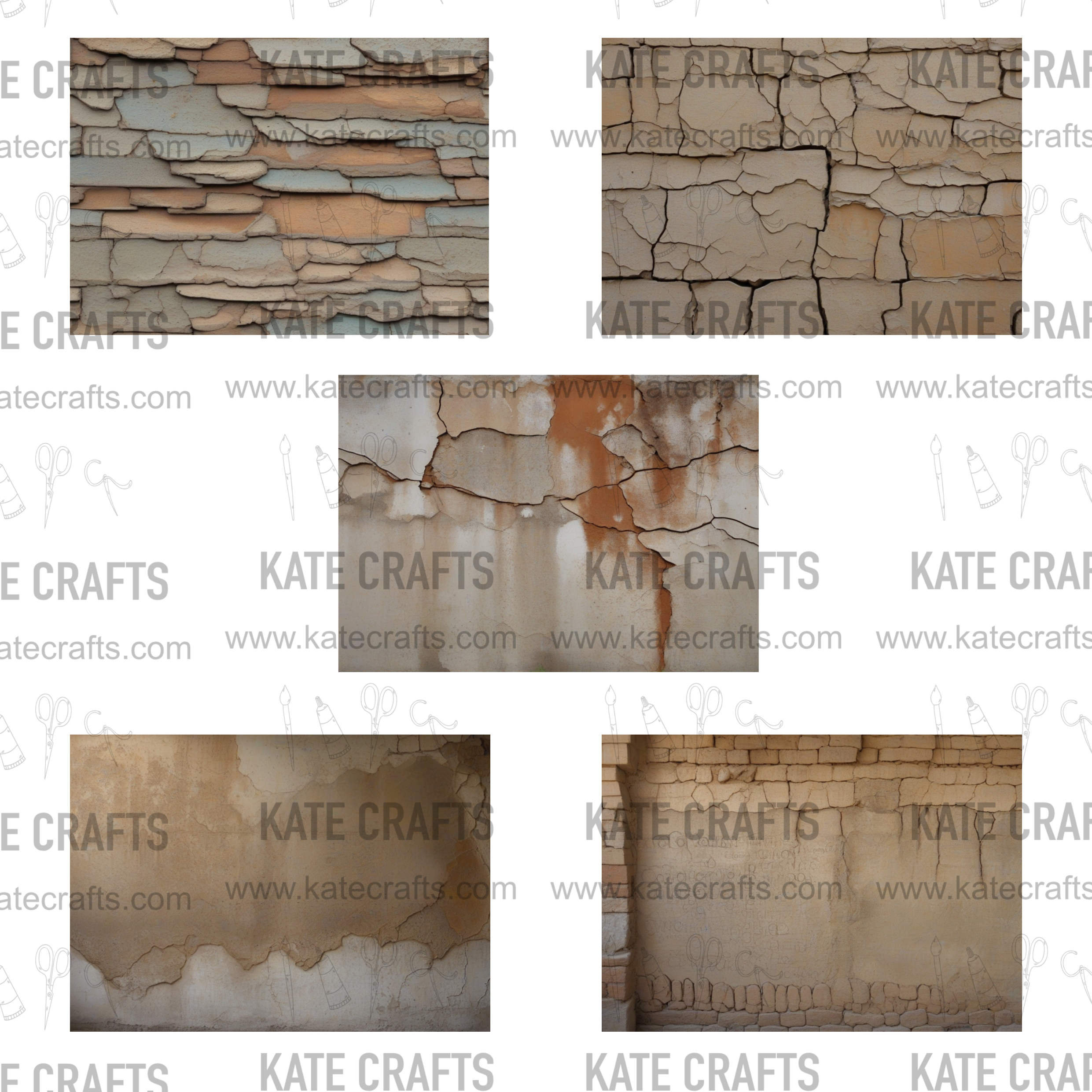 WALLS 10 AI Images for Paper Crafting, Wall, Old Wall, Crackle Wall ...