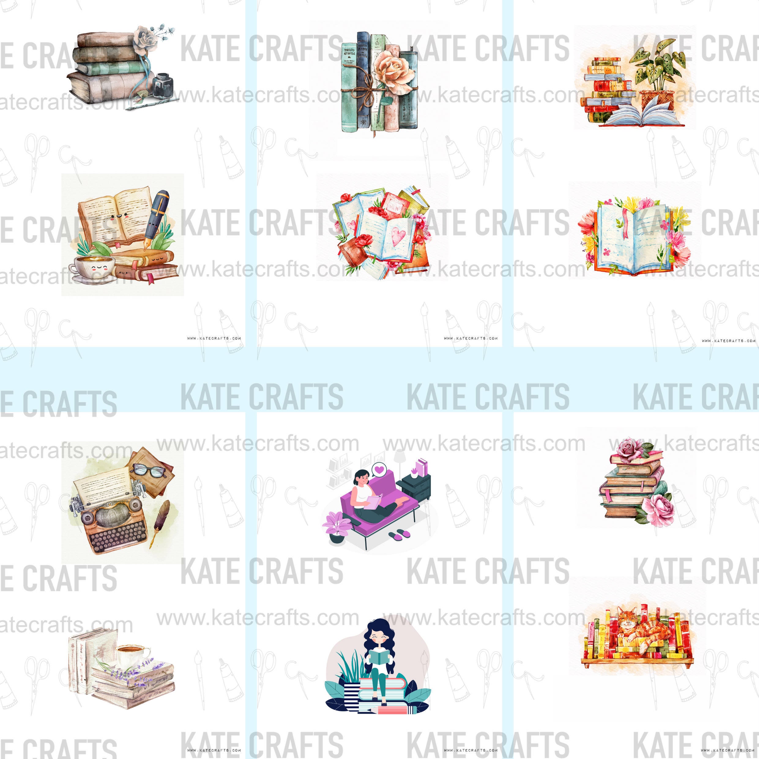 BOOKWORM Collection Junk Journal Card Making Journaling - Etsy