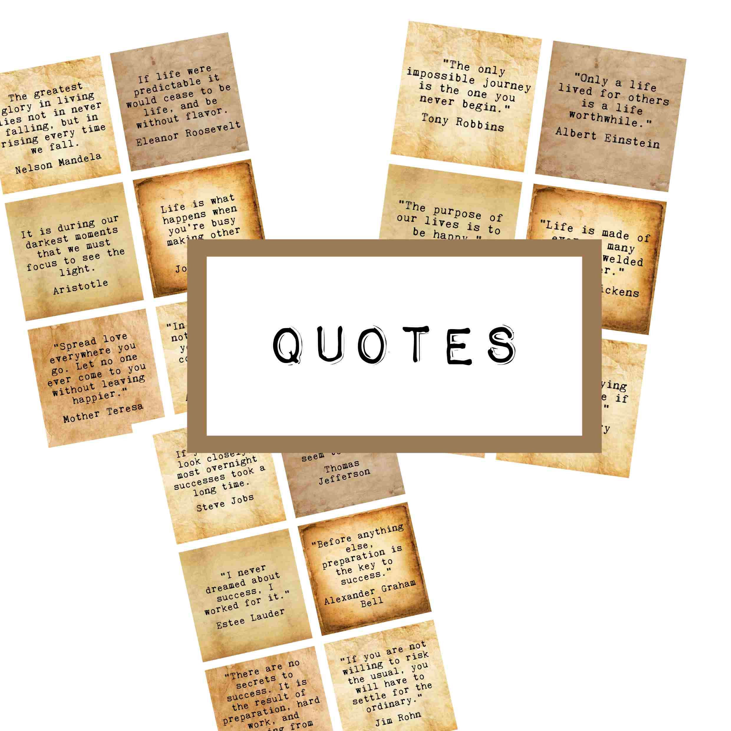 QUOTES for Junk Journaling Digital JUNK Journal Printable - Etsy