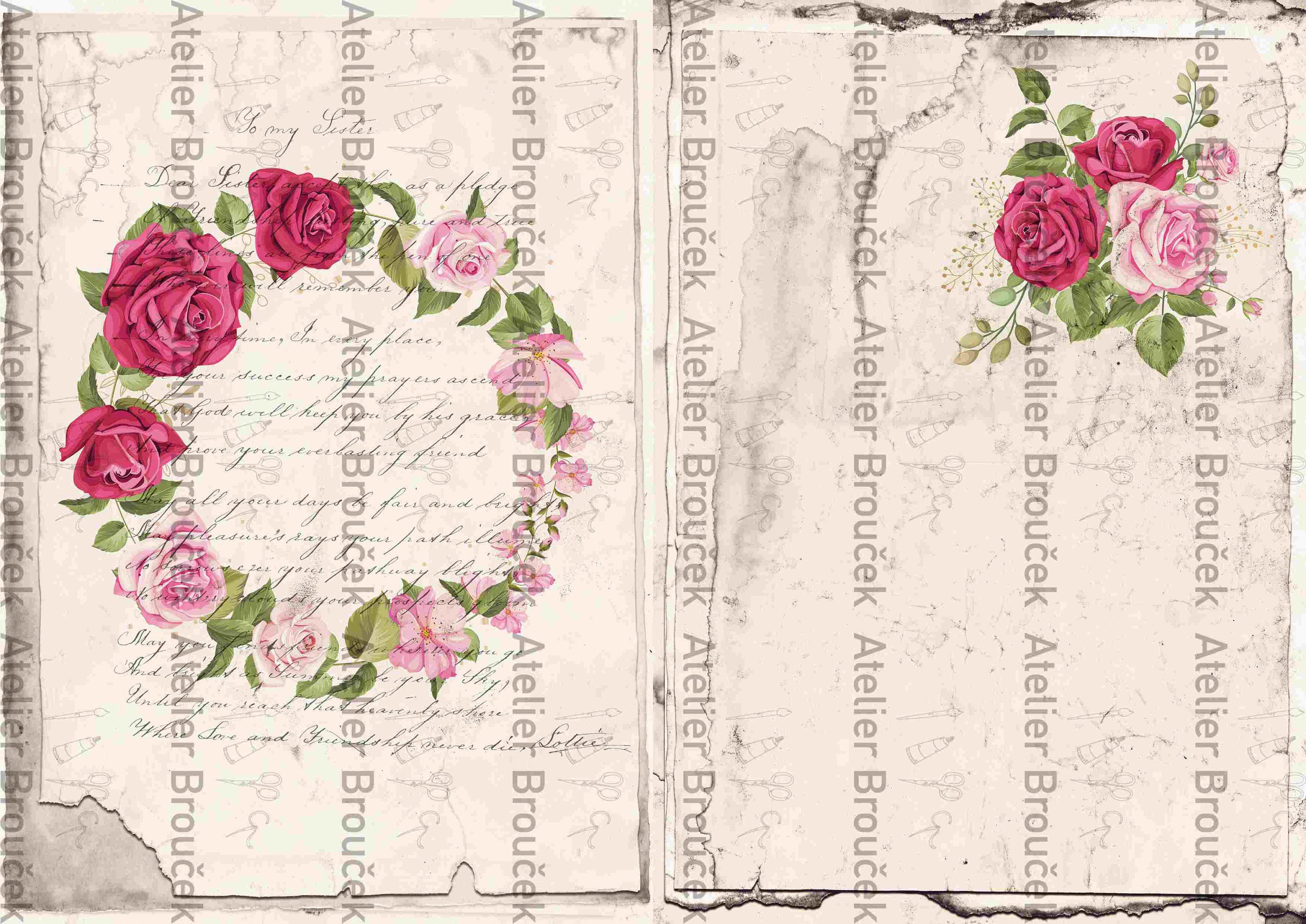 ROSE Journal Pages Digital JUNK Journal Printable Journal - Etsy