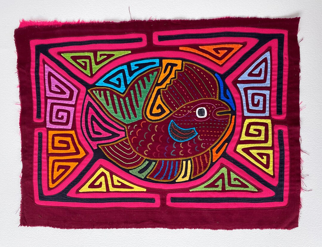 Multicolor Fish Unframed Wall Décor Panel, Latin American Authentic ...