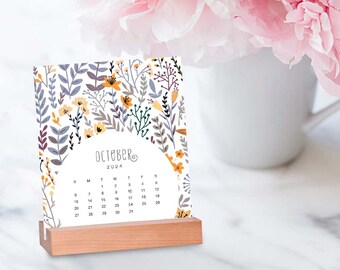 2024 Allison Floral Printable Desk Calendar. Fits Calendar - Etsy