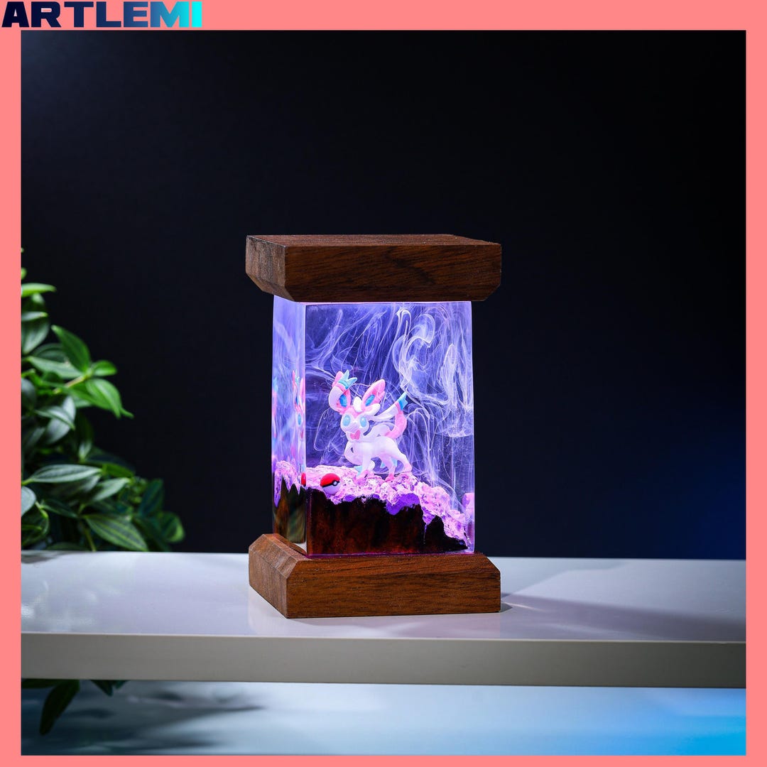 Syl.veo.n PO.KE.MON Night Light, Custom Pok.emo.n Epoxy Lamp, Gaming ...