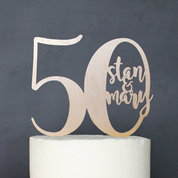 50th Anniversary Cake Topper - Etsy