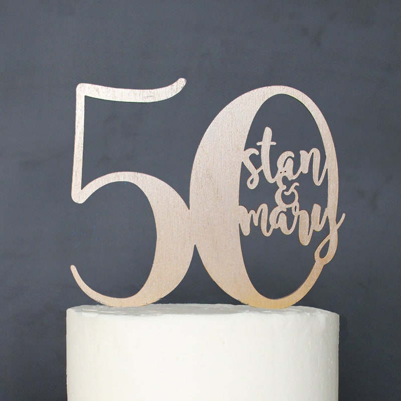 50th Anniversary Cake Topper - Etsy