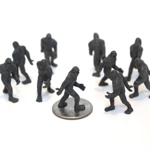 Set of Miniature Bigfoot - Mini Sasquatch - Terrarium Supplies - Teeny ...