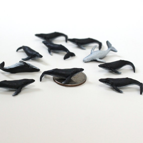 Set of Miniature Whales Mini Humpback Whales Terrarium - Etsy