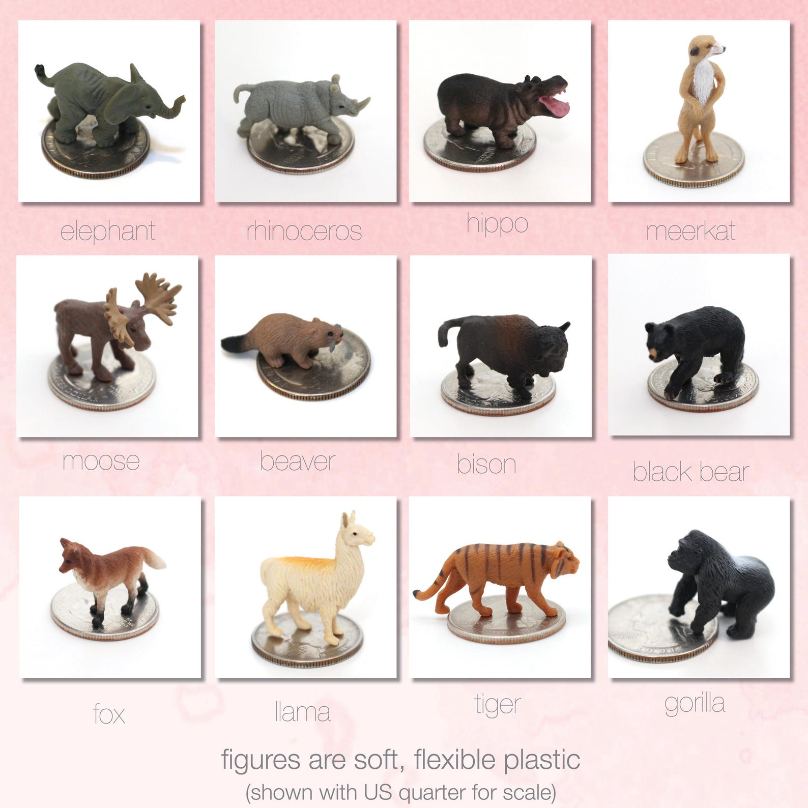 Set of Miniature Animals Choose Any Set Terrarium Supplies Teeny Tiny ...
