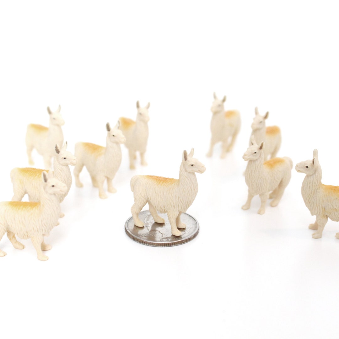 Set of Miniature Llamas Mini Llama Alpaca Terrarium Supplies Teeny Tiny ...