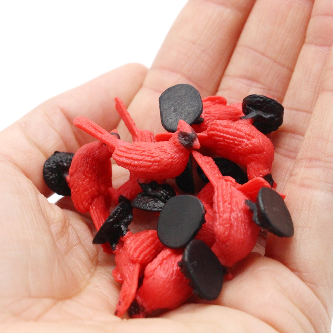 Set of Miniature Cardinals Mini Bird Terrarium Supplies - Etsy