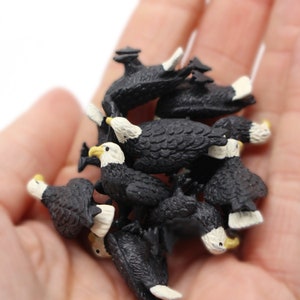 Set of Miniature Eagles - Mini Bald Eagle - Terrarium Supplies - Teeny ...