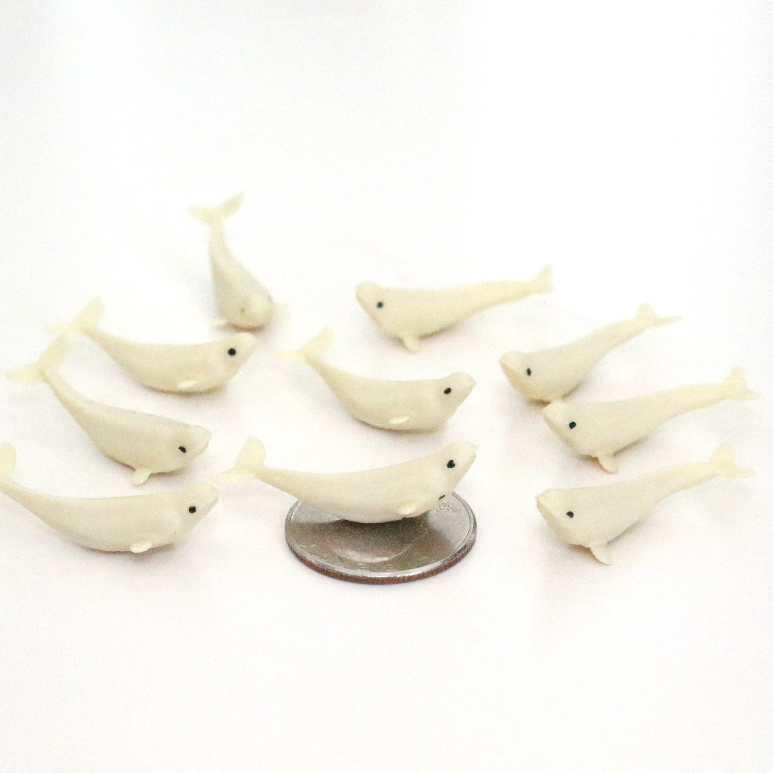 Set of Miniature Beluga Whales Mini Beluga Terrarium - Etsy UK